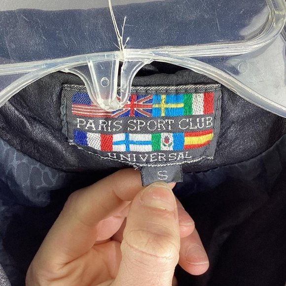 Paris Sport Club | Jackets & Coats | Vintage Paris Sport Club Black ...